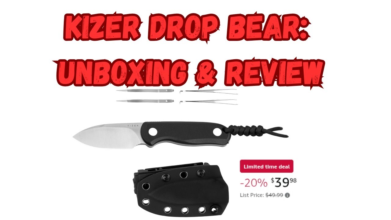 Kizer Drop Bear Fixed Blade: Unboxing & Review Is It a Must Have? - YouTube