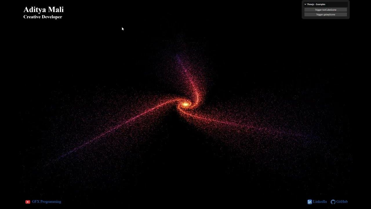 Threejs Galaxy scene | Threejs Journey - YouTube