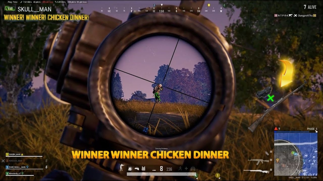 "When Noobs Try to Act Pro in PUBG PC WINNER CHICKEN DINNER"@SKULL__MAN ...
