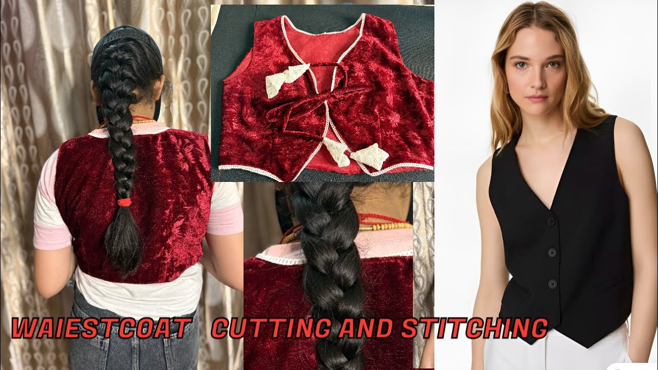 women waistcoat cutting and stitching || Invisible women waistcoat ...