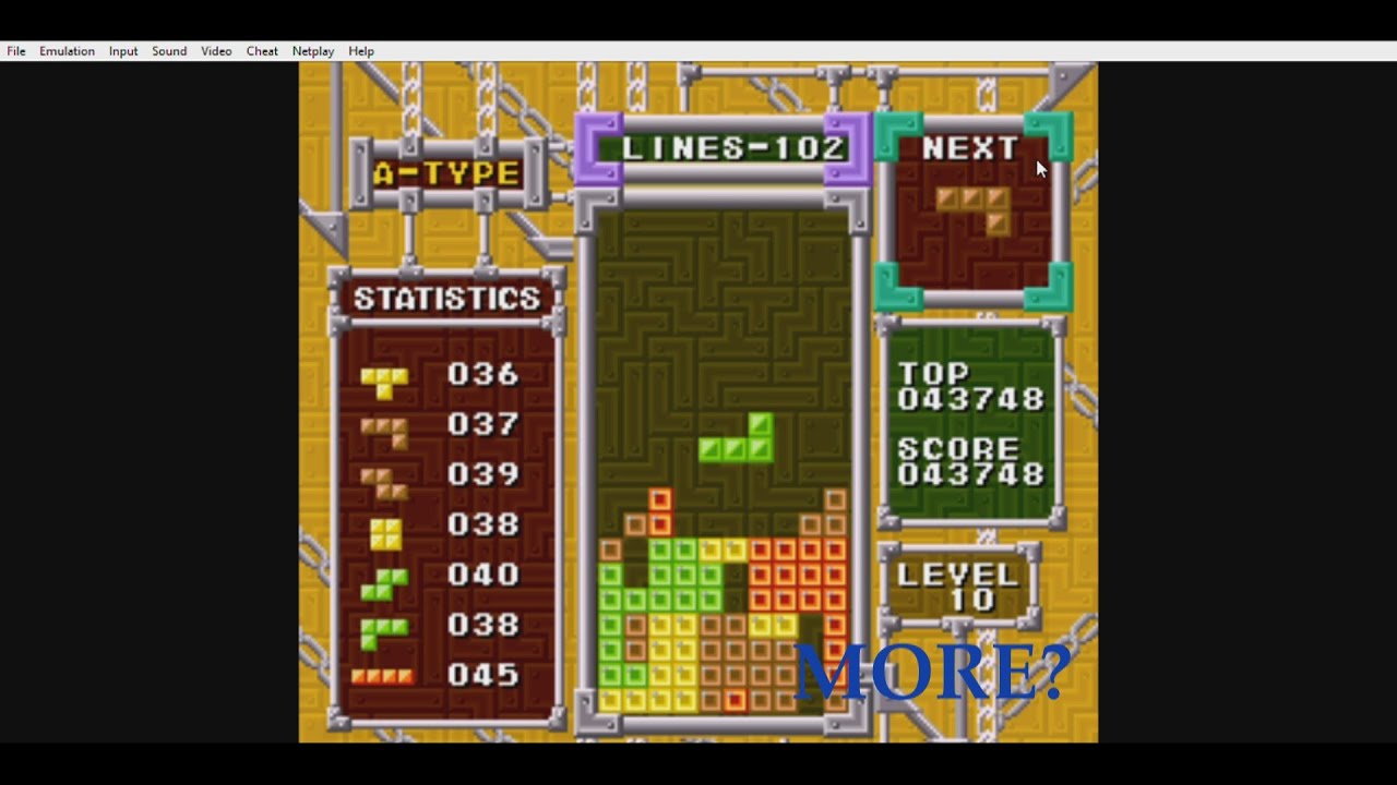 PLAYING TETRIS WITH SNES VERSION - YouTube