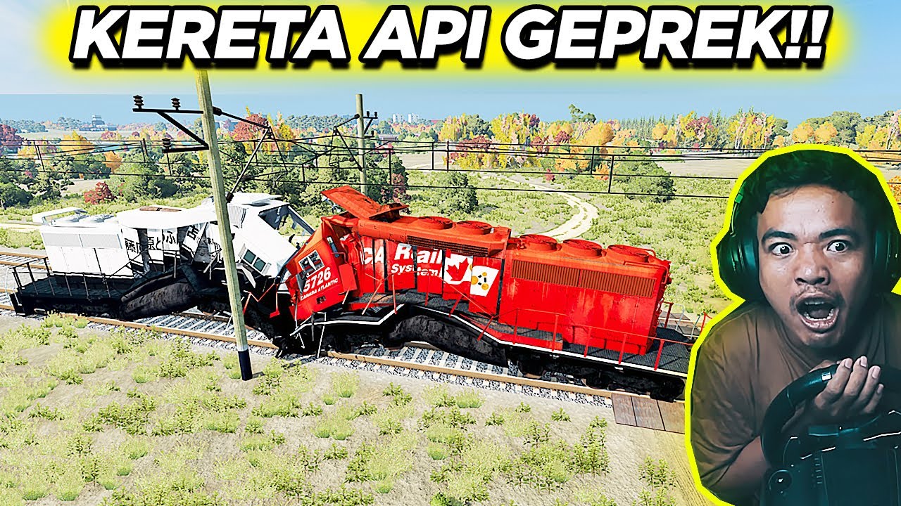 🚄💥Kereta API VS Kereta Racing! - BeamNG Drive - YouTube