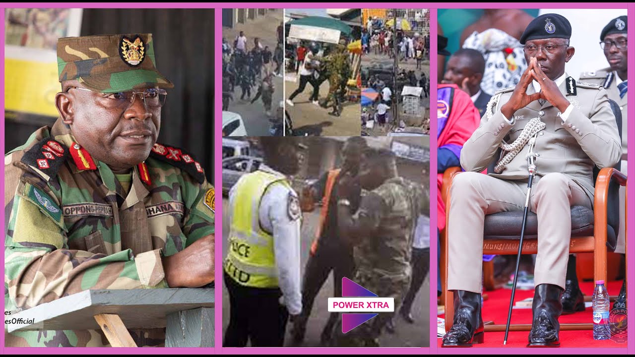 Armed police officers and soldiers clash in Accra central as traders ...