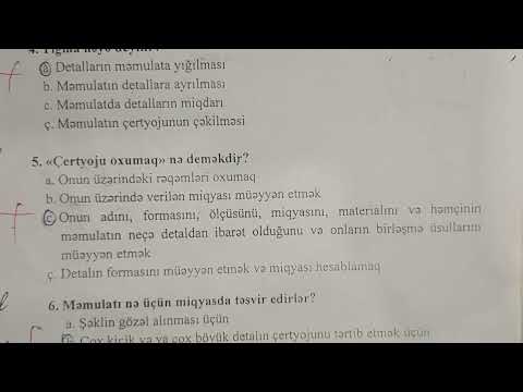 5-ci sinif Texnologiya ksq 3 #ders #ksq #bsq #dim #technology #test #amazing