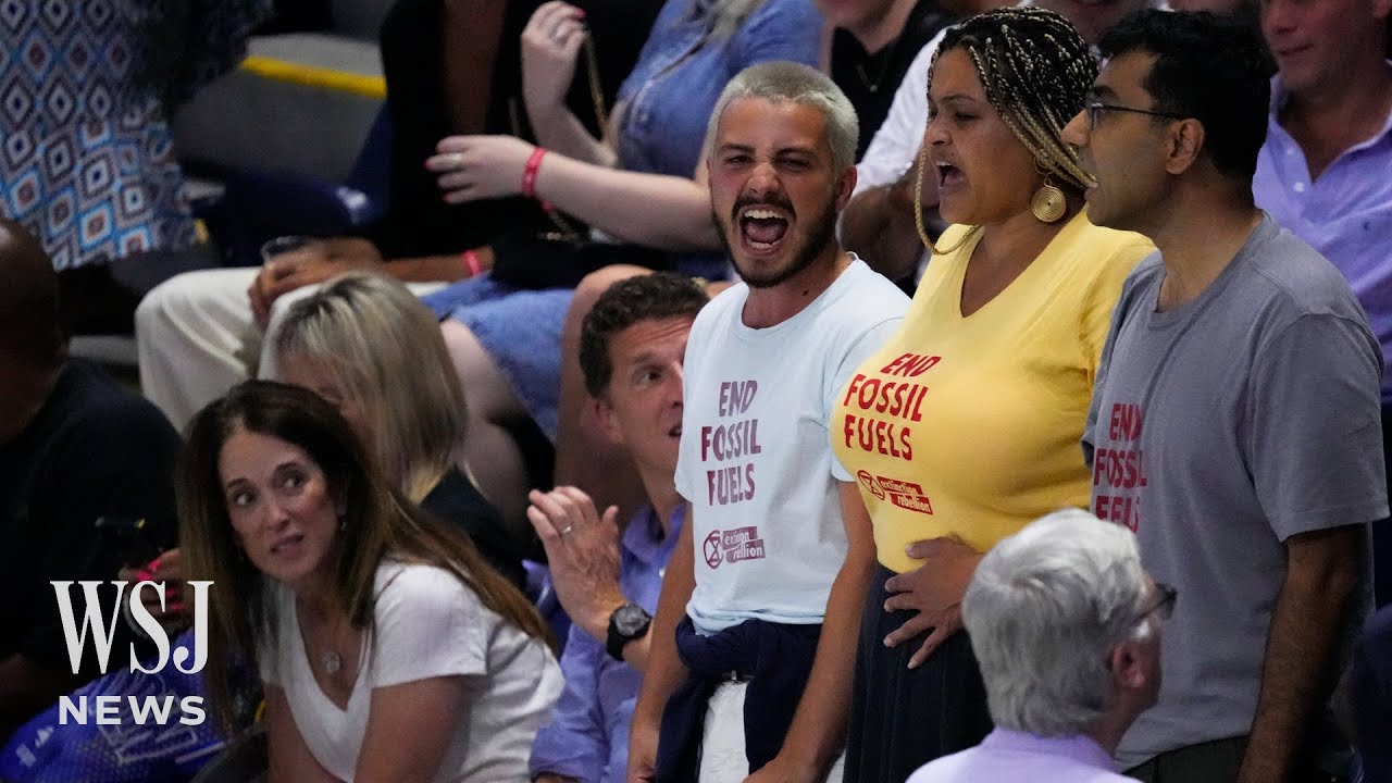 Climate Protesters Disrupt Play at U.S. Open Semifinal | WSJ - YouTube