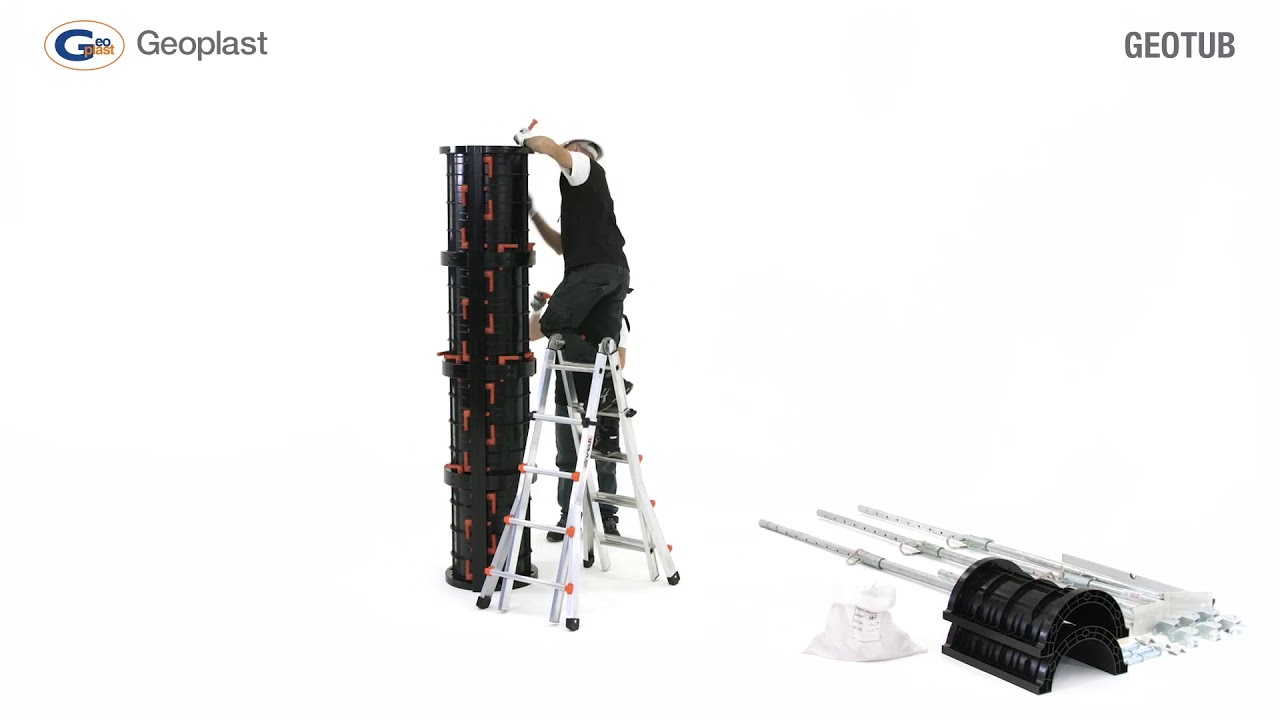 Easy installation of Modular plastic formwork | Geoplast Geotub - YouTube