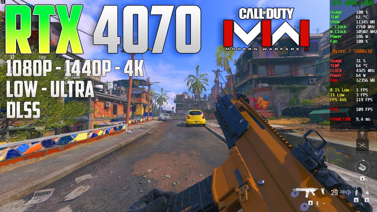 RTX 4070 Call Of Duty: Modern Warfare 3 | 4K - 1440p - 1080p | Ultra ...