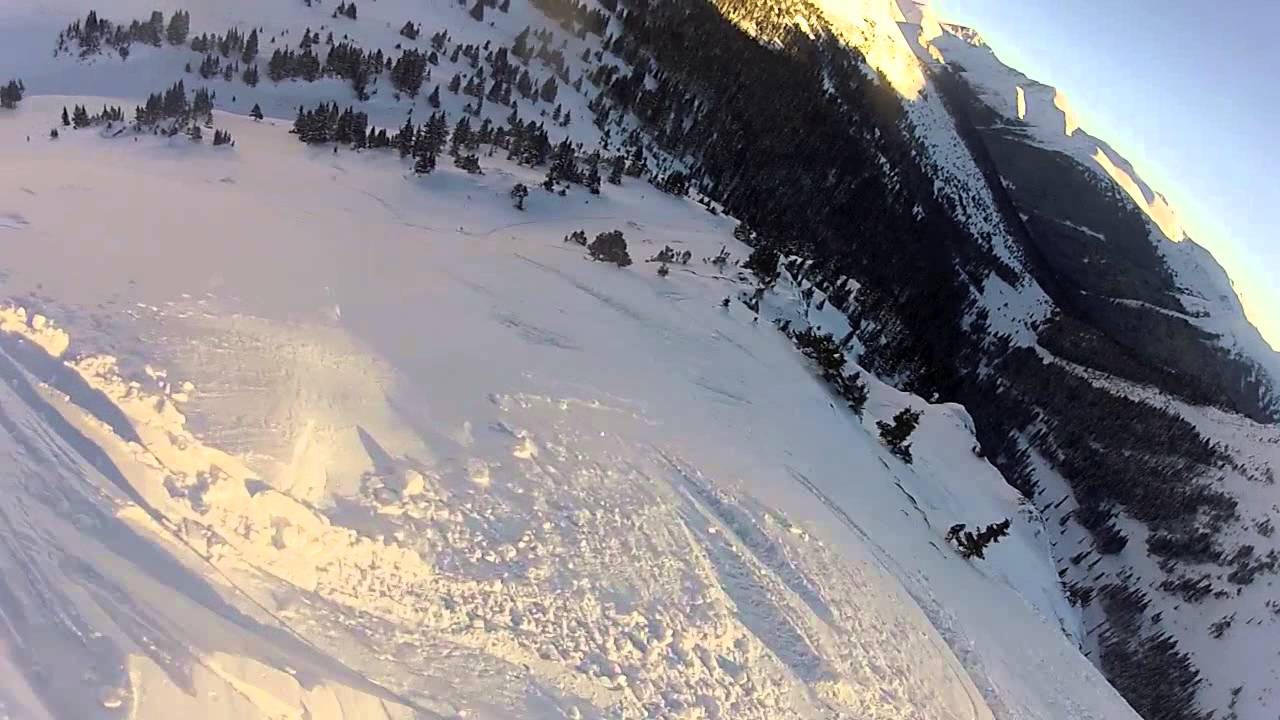 Backcountry skiing at Jones Pass 1/3/2015 - YouTube