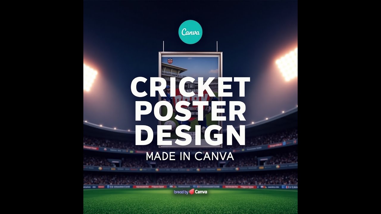 "How to Make a Cricket Poster in Canva | Sports Poster Design Tutorial ...