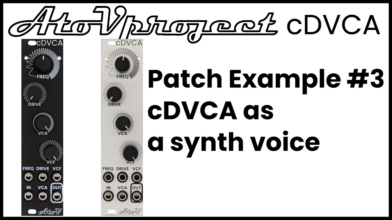 AtoVproject Patch example 3 - cDVCA as a synth voice - YouTube
