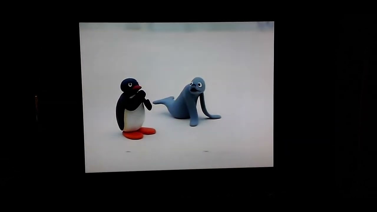 Pingu Knocks The Seat Down On The Old Penguin's Bottom With The Stone ...
