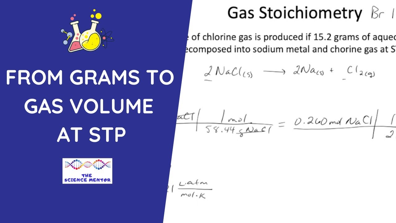 Gas Stoichiometry: From Grams to Gas Volume at STP - YouTube
