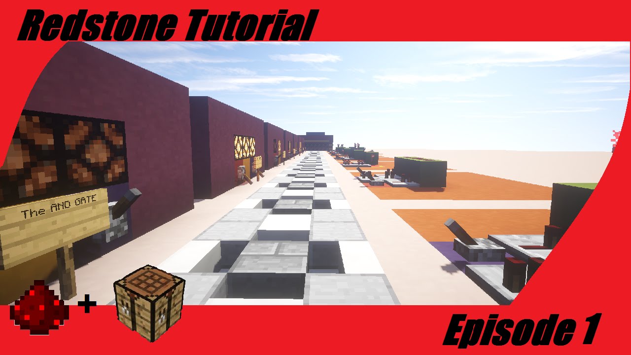 Minecraft Redstone - Logic Gates - Redstone Tutorial 1 - YouTube