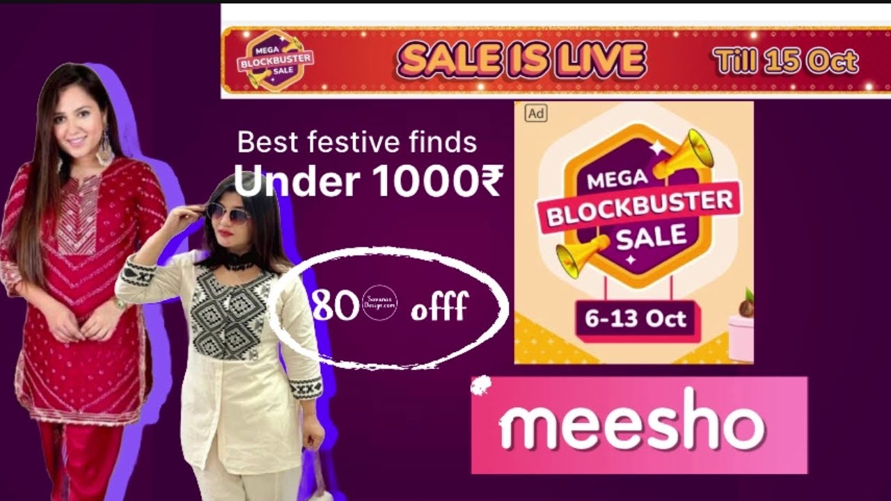 Meesho Maha Blockbuster SALE🤑 ||*HUGE* Meesho haul || Festive ...