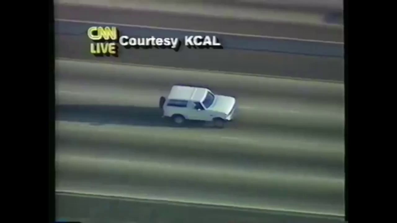 The O.J. Simpson car chase with Spongebob Music - YouTube