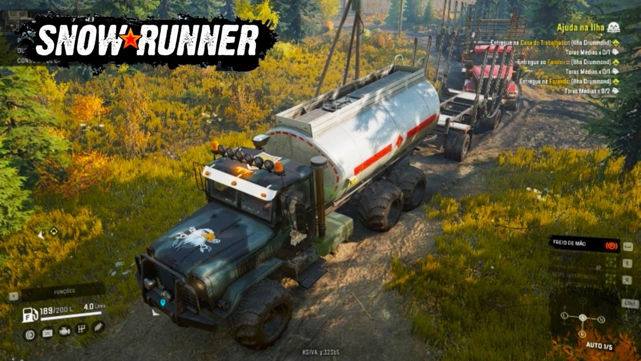 Snow Runner Michigan - Lago da Ilha: Ajuda na Ilha "Logística final ...