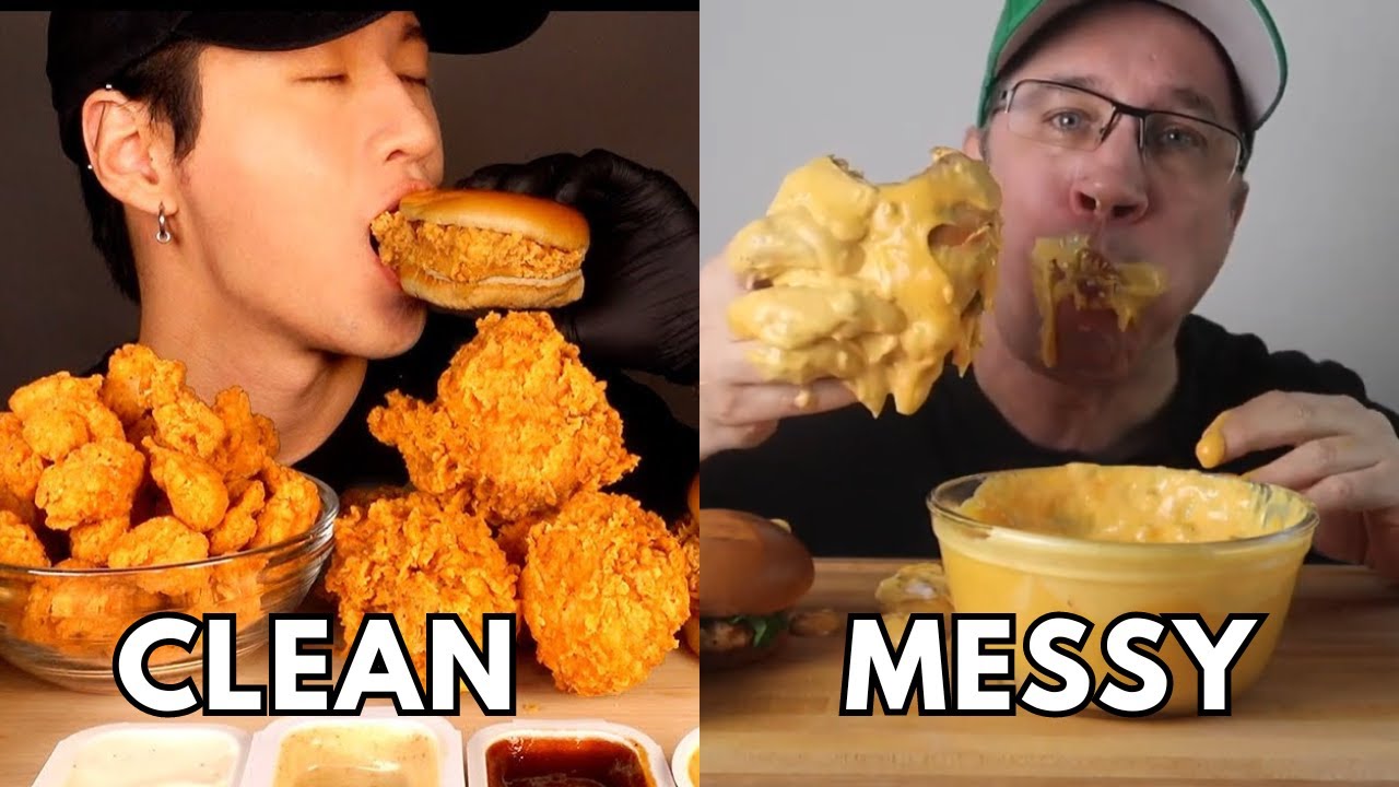 Clean vs Messy Mukbangers | ASMR Compilation | Lets eat with mukbangers ...