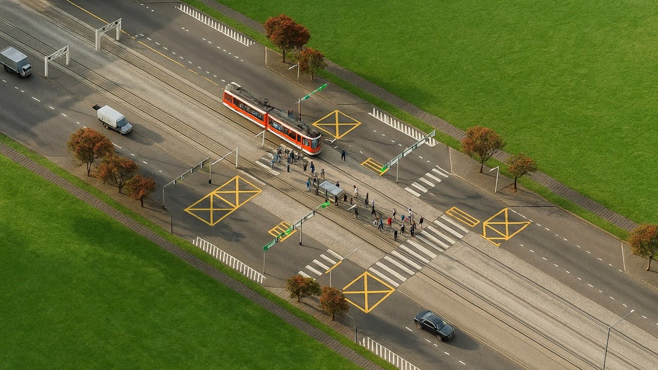 I Built a New TRAM System & Modern Roads | Theotown - YouTube