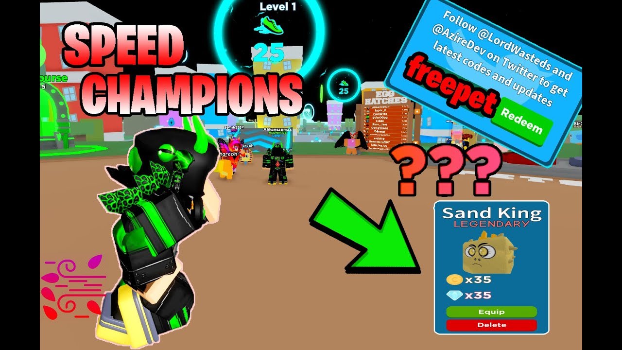 ⚡ YENI TWITTER CODE VE LEGENDARY PET CIKARTTIK ⚡ Speed Champions ...