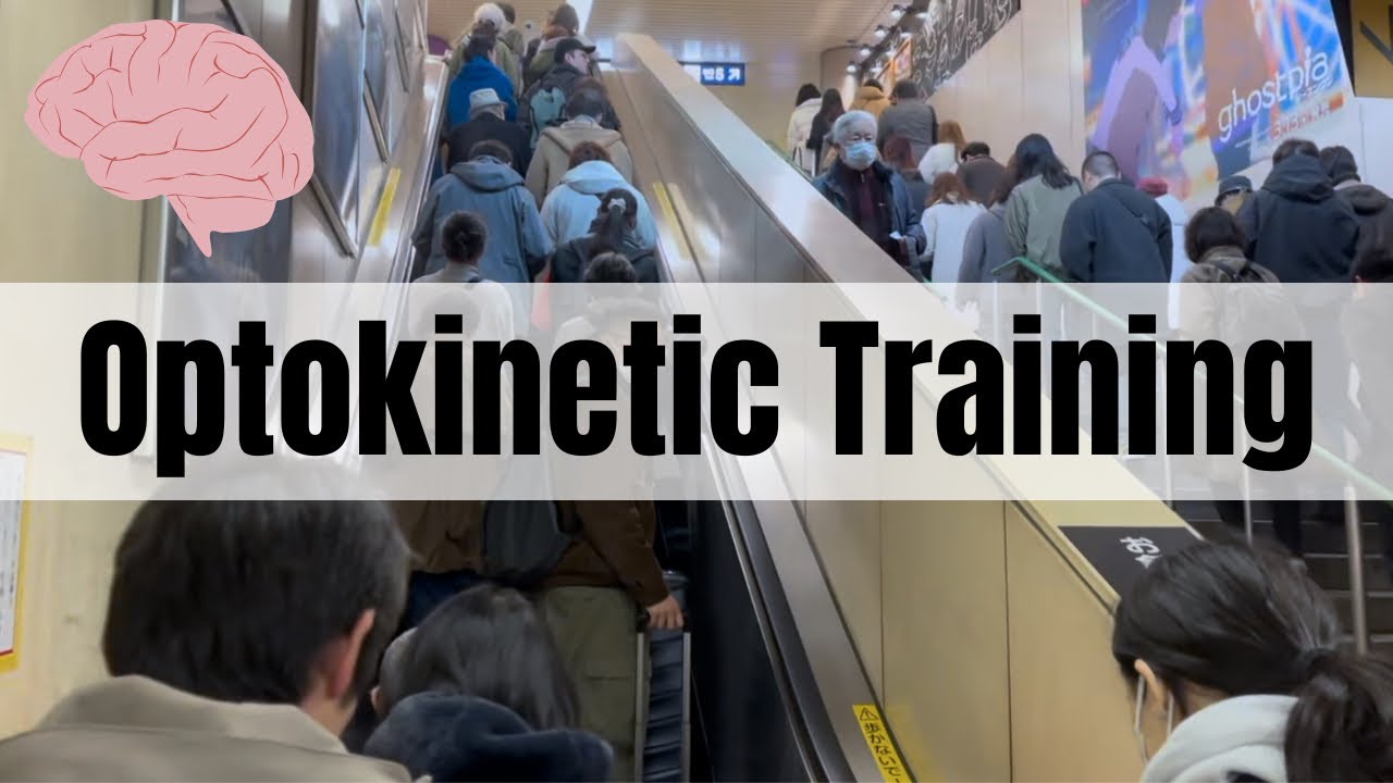 Going up Busy Escalator Optokinetic Training - YouTube