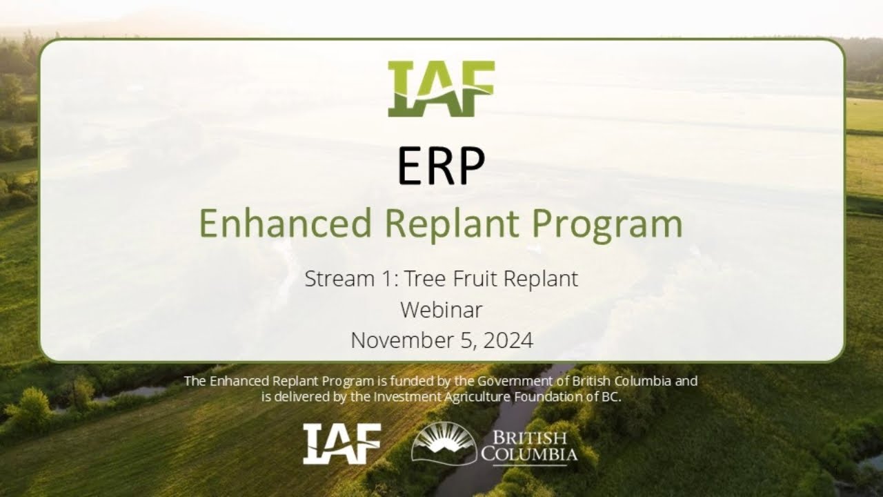 Enhanced Replant Program Stream 1: Tree Fruit Replant Webinar ...