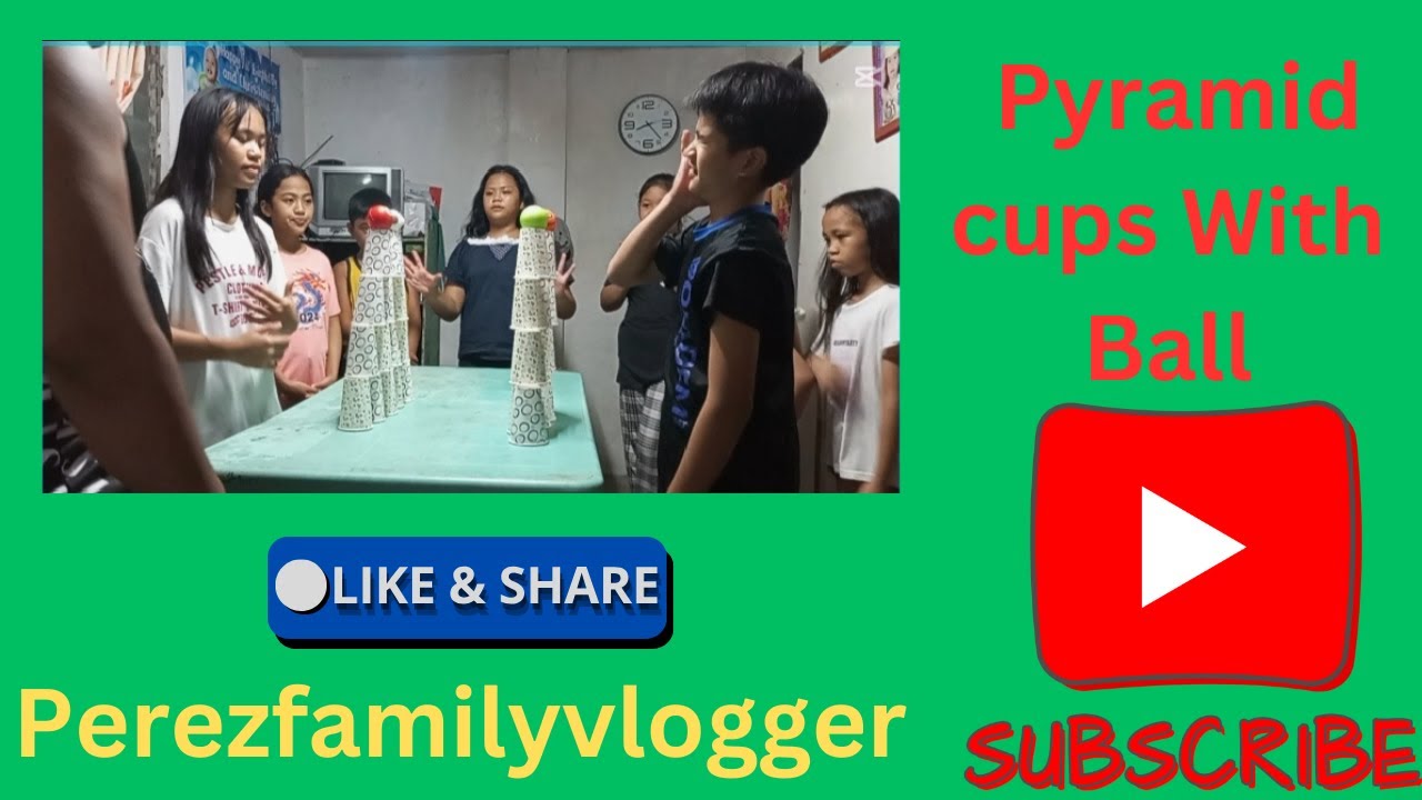 Pyramid cups Challenge With Ball #trending #games #perezfamilyvlogger ...
