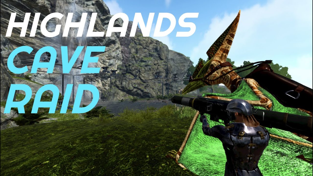 Claiming And Raiding The BROKEN Highlands Cave On MTS-ARK: Survival ...