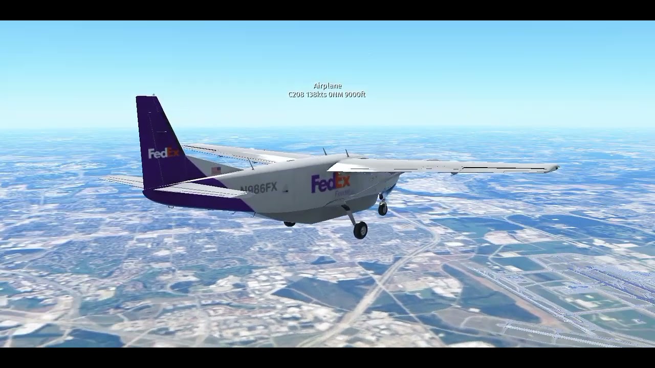 IÑFINITE FLIGHT FedEx mission: 9000' over Dallas. - YouTube