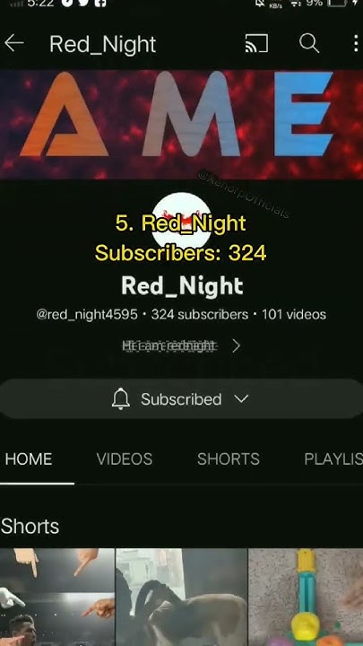 Top 7 most subscribed friends of mine (not a re-upload)...... AHHHHHH ...