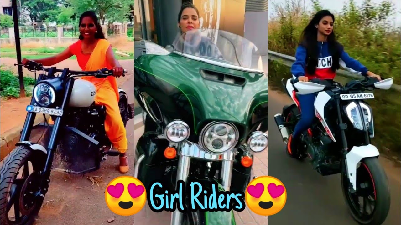 Girls Bike Riding Best of Tik Tok Videos Girls Rider's #Bike Lover Tik ...