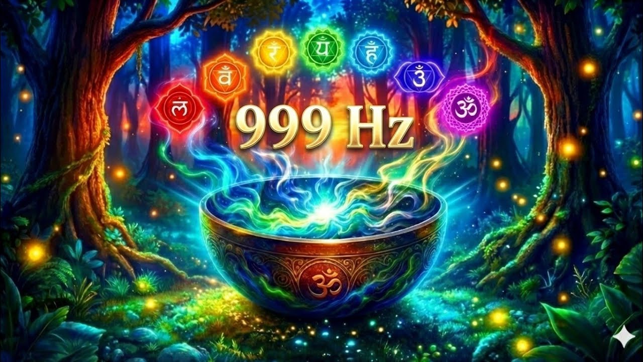 999 Hz Aura Cleanse & Chakra Healing Music, Attract Miracles & Positive ...