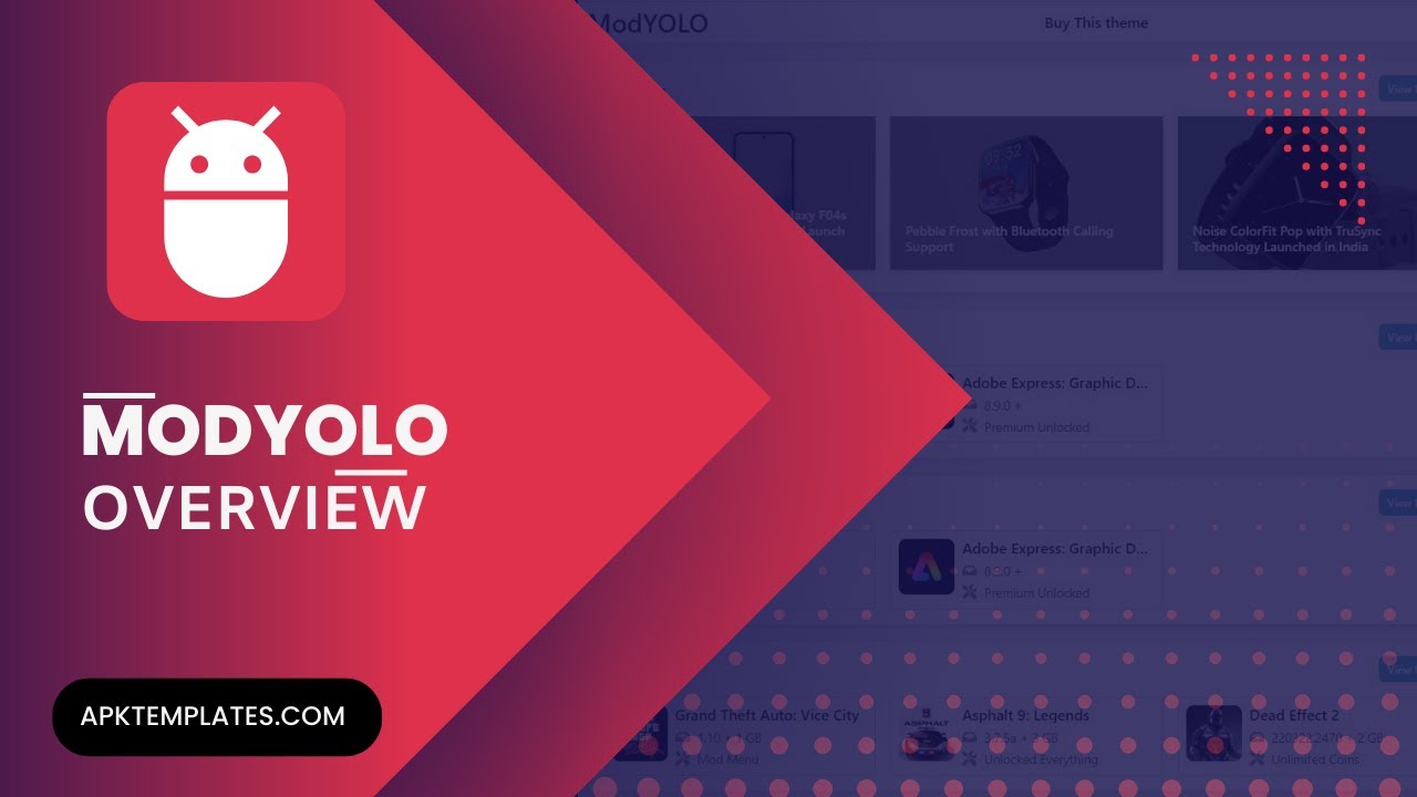 MODYOLO WordPress Theme Overview | Setup Tutorial | APKTEMPLATES - YouTube