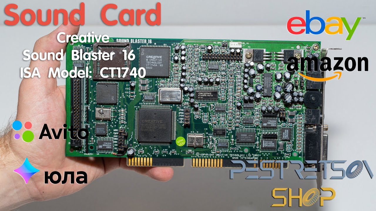 Lot 95 - Sound Card Creative Sound Blaster 16 ISA Model: CT1740 - YouTube