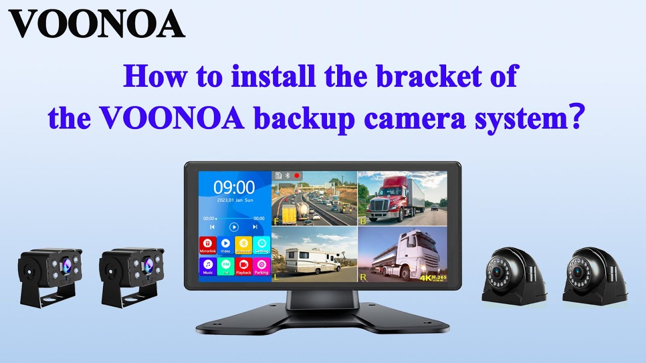 How to install the bracket of the VOONOA backup camera system？ - YouTube