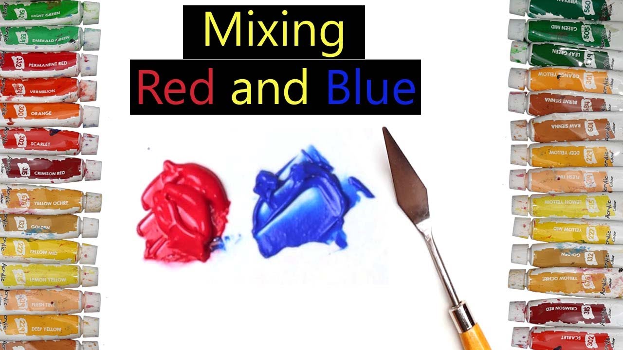 Red and Blue Color Mixing | Satisfying & Educational - YouTube