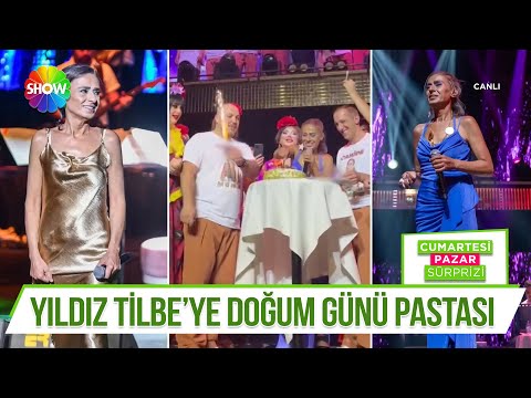 Yıldız Tilbe'ye konserde pasta sürprizi!