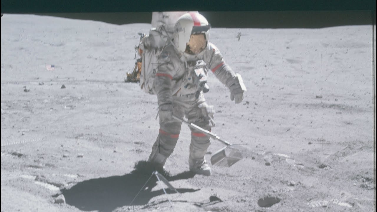 Apollo 16 - Lunar EVA 2 from Rover TV - Part 2 - Updated - YouTube