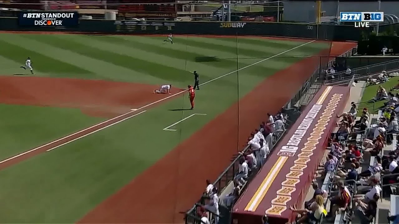 Cole McDevitt Diving Play vs. Indiana for #BTNStandout - YouTube