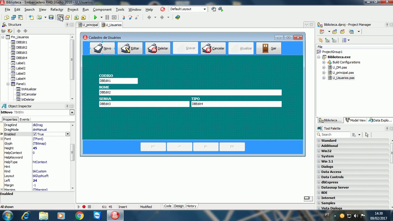 Aula 09 Codificando o Botão Novo - YouTube