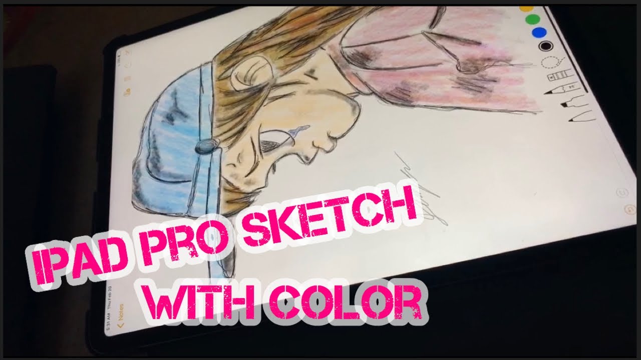 iPad Pro sketch #5 | With COLOR! - YouTube