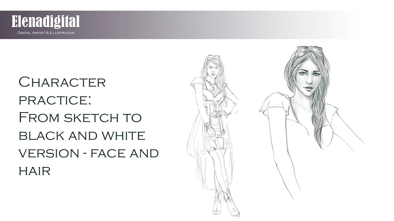 Character practice working with sketch - YouTube