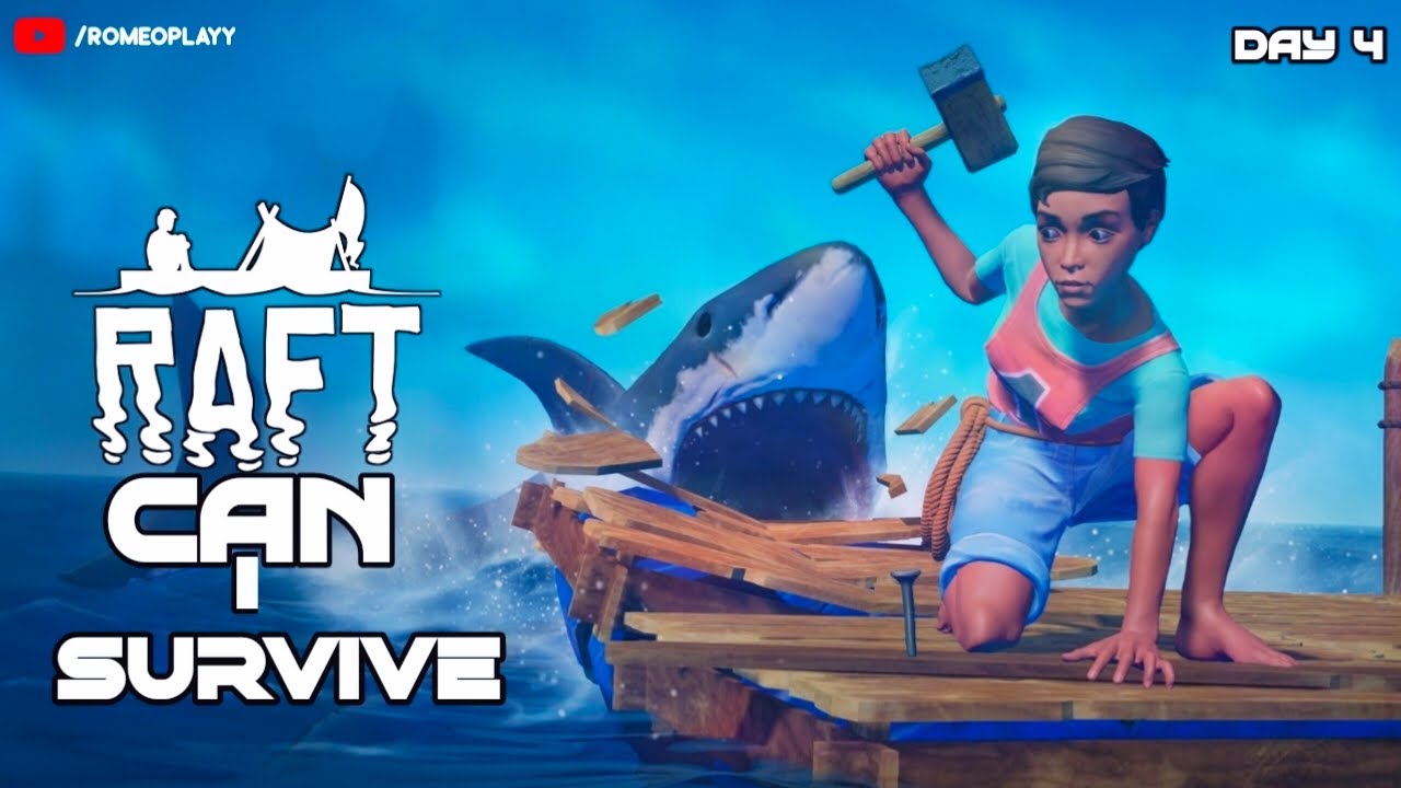 RAFT BUT THE OCEAN IS FULL OF SHARKS! #livestream #raft #shortvideo # ...