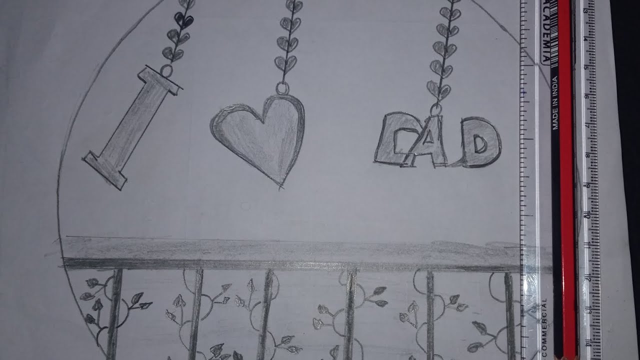 How to I love dad drawing /amazing - YouTube