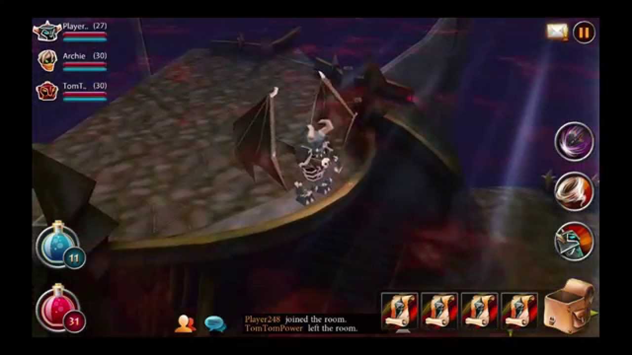 Elements: Epic Heroes. Dark Knight raid gameplay - YouTube