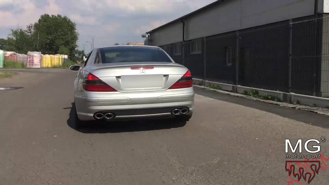 Mercedes-Benz SL55 AMG (R230) w/ MGmotorsport.pl exhaust - YouTube