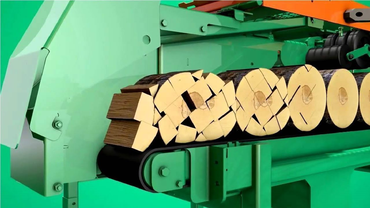 Amazing Modern Firewood Processing Machine Technology, Extreme Fast ...
