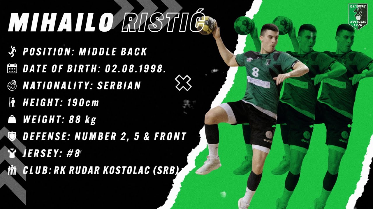 Mihailo Ristic - Middle Back - RK Rudar Kostolac - Highlights ...