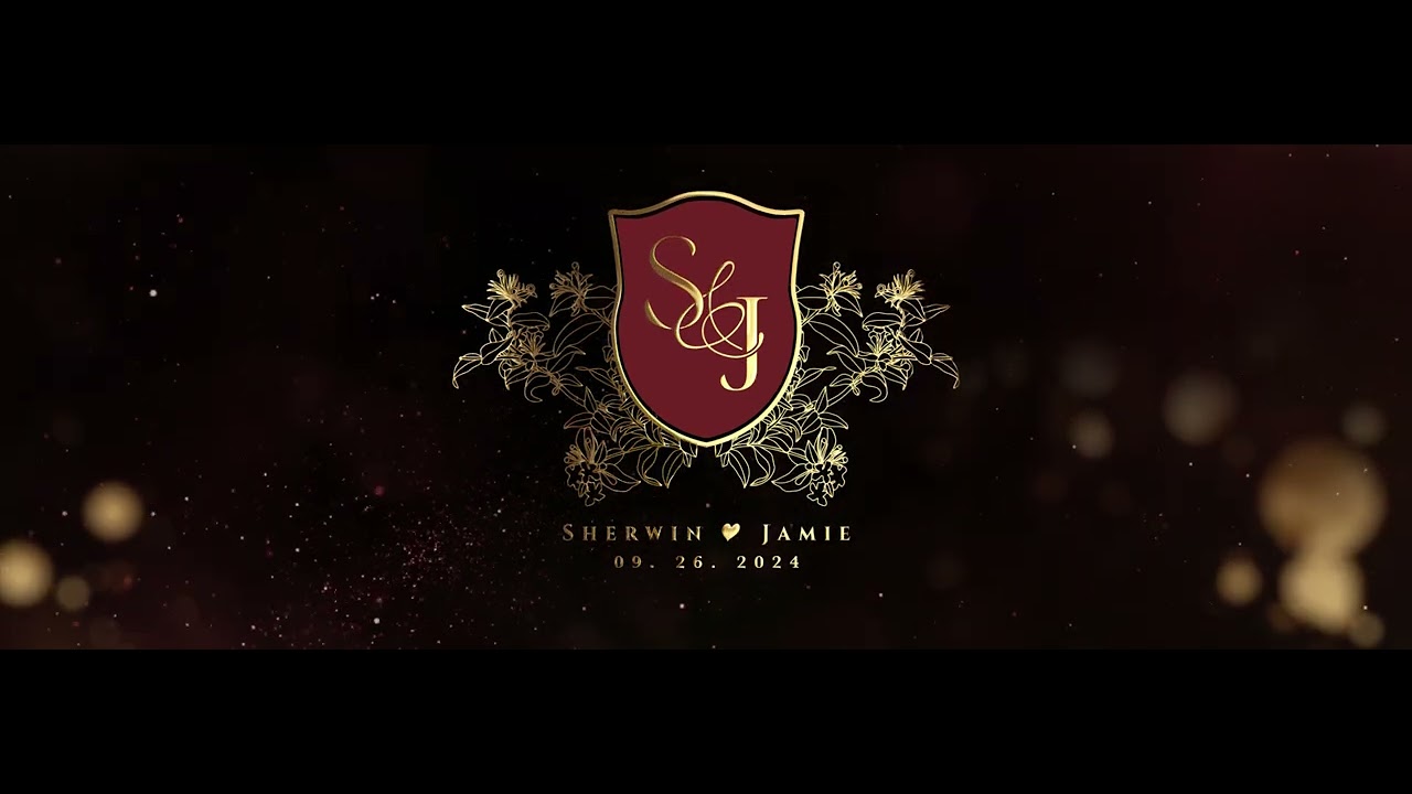 9x24 Sherwin + Jamie Monogram Animation | Red & Gold - YouTube