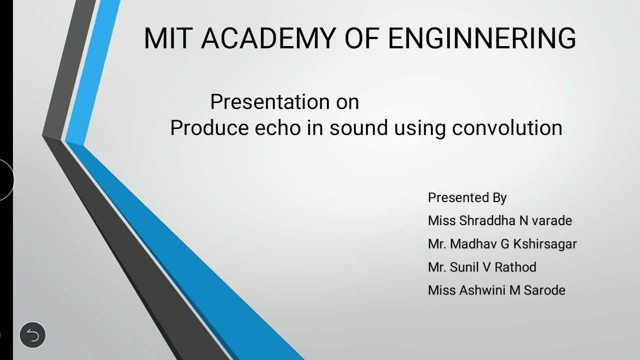 Produce echo in sound using convolution - YouTube