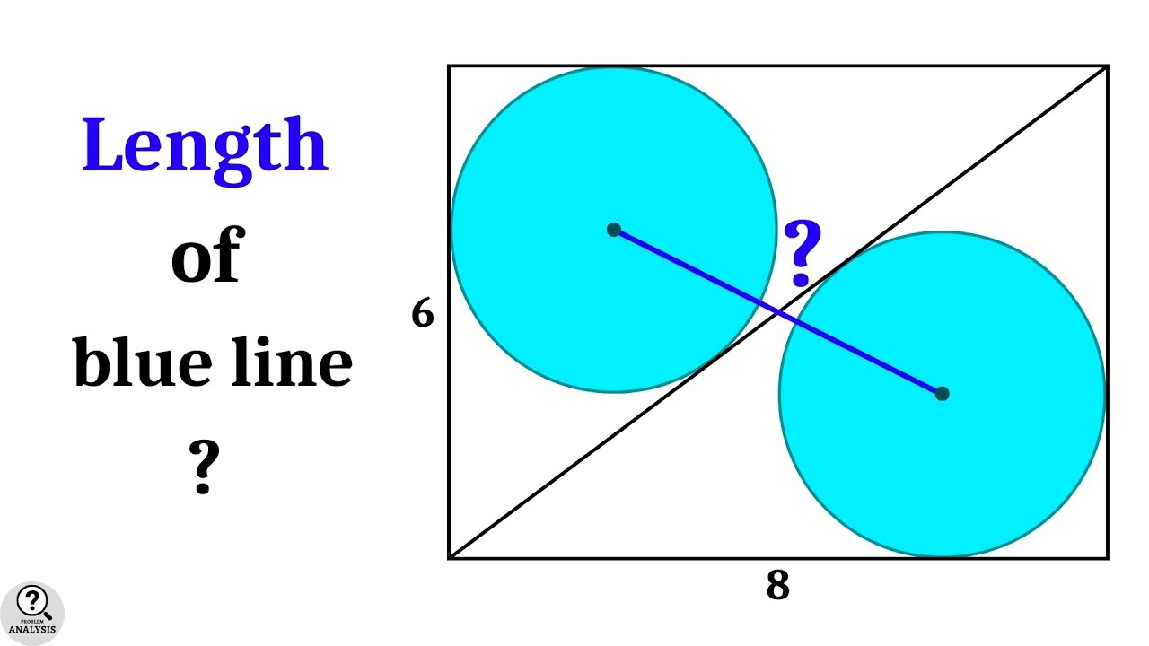 Distance between Centers of Two Circles in a Rectangle | Advanced math ...